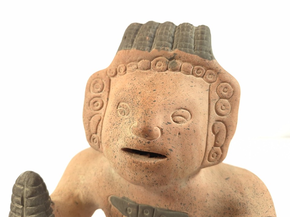 Mexican Aztec Mayan Inca Clay Terracotta 12'' Sculpture Figure Statue ...