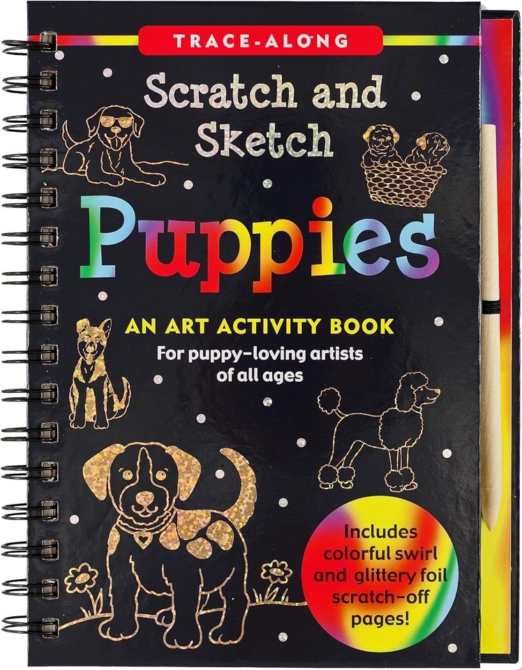 Trace-Along Scratch & Sketch Puppies An Art Activity Book For Puppy ...