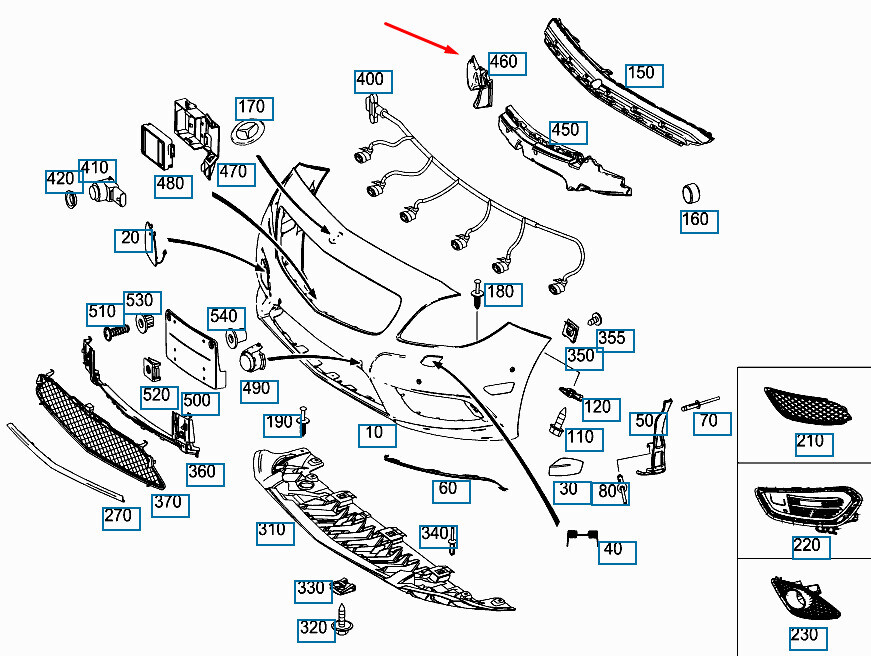OEM MERCEDES-BENZ CLA COUPE C117 IMPACT ABSORBER A1178850637 GENUINE NO ...