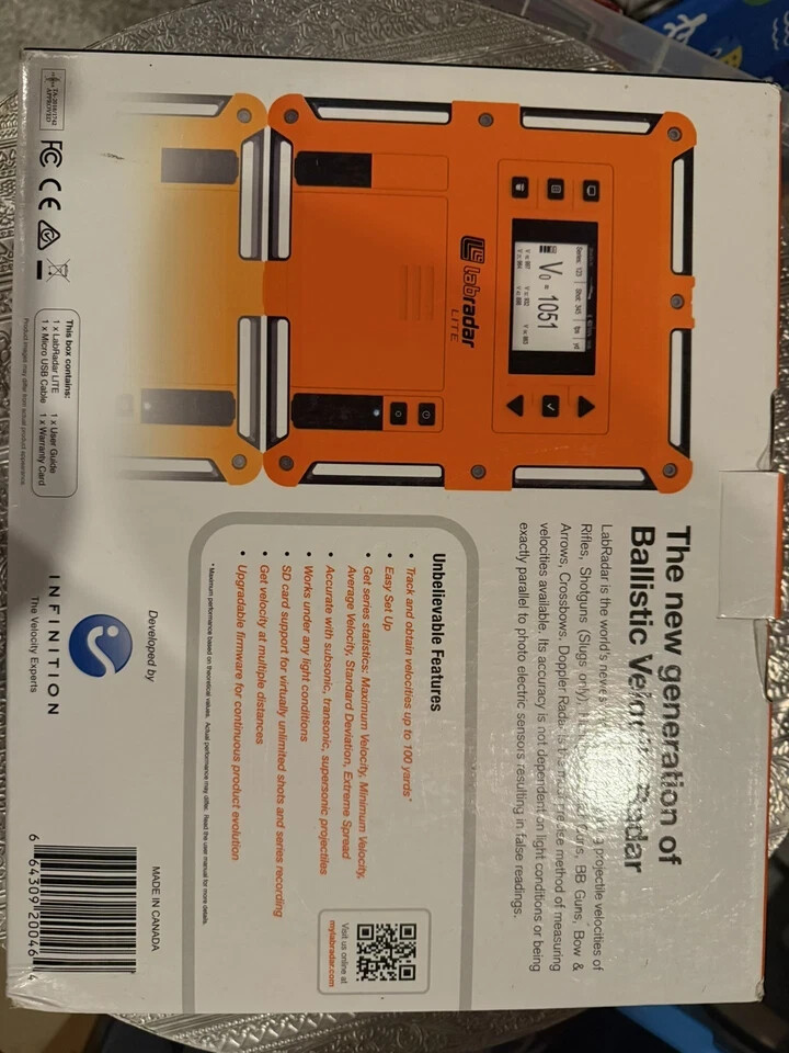 Labradar Lite Ballistic Velocity Doppler Radar Chronograph With Peep ...