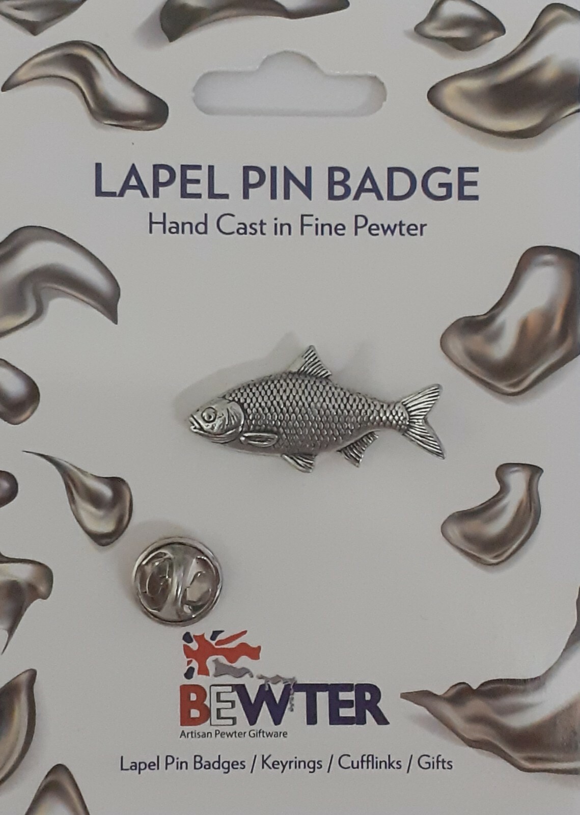 ROACH Fish Fishing Lapel Pin Badge. British made pewter Hat Tie Pin ...