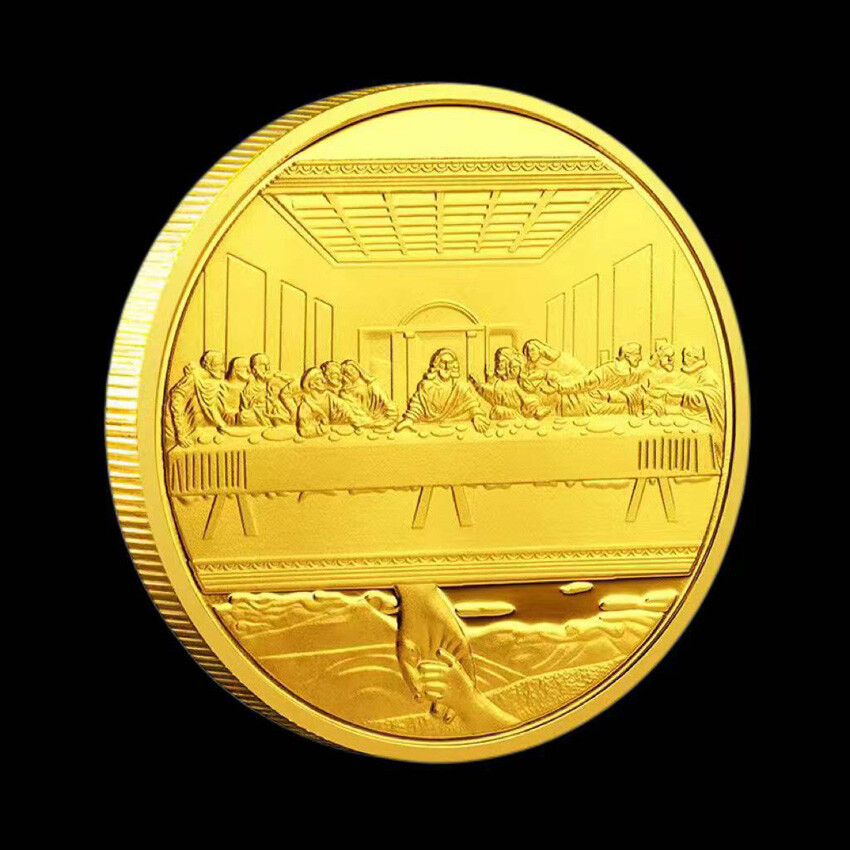 100PCS Challange Coin Religious Faith Jesus Christ Last Supper Coin ...