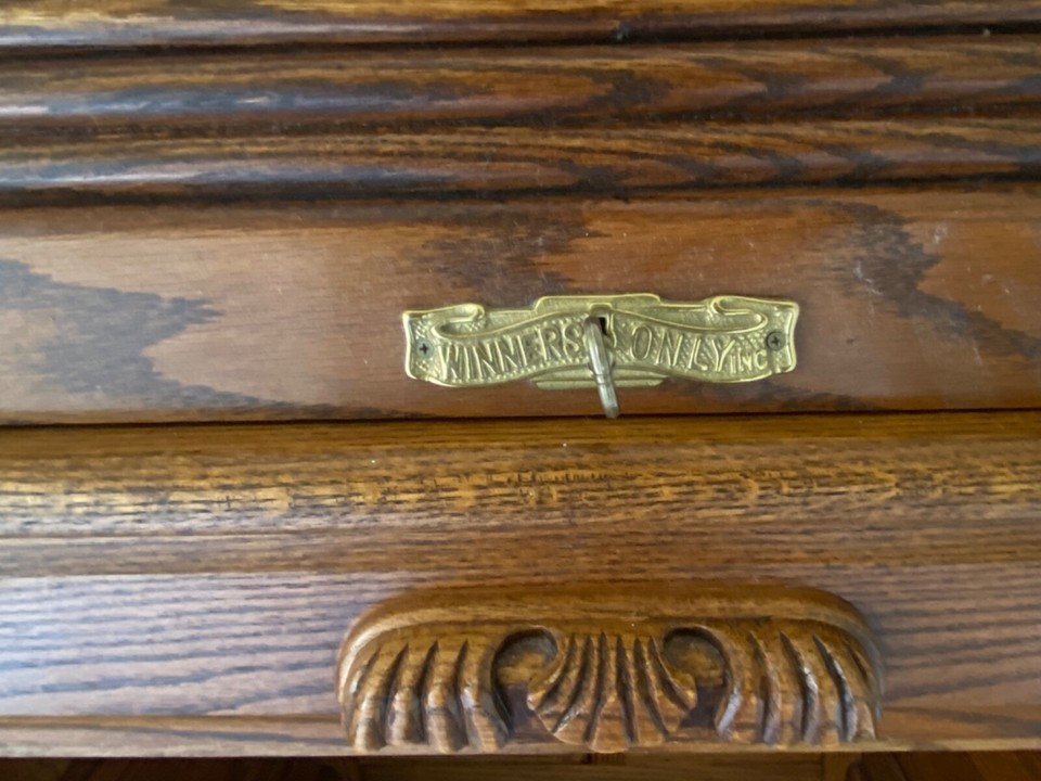 Antique Winners Only Inc. Oak Roll Top Desk | eBay