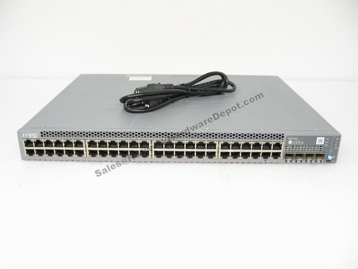 Juniper EX3400-48P 48-Port PoE Gigabit Switch EX 3400 w/ AC - 1 Year ...