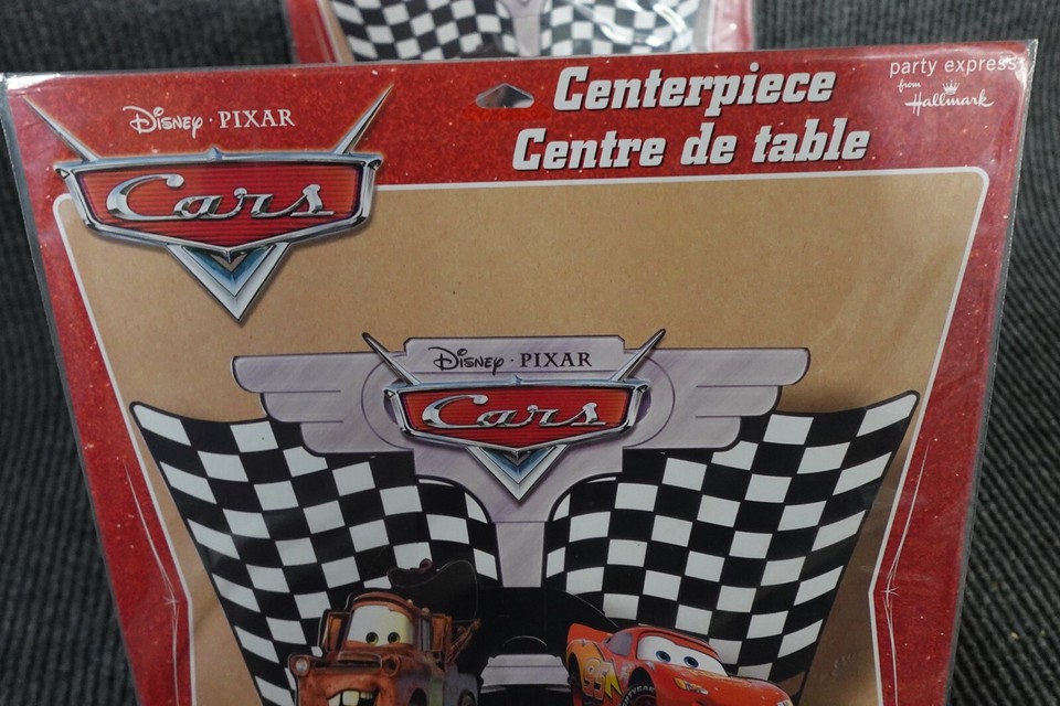Pair NEW Sealed Hallmark Party Disney Pixar CARS Table Centerpiece 12 3 ...