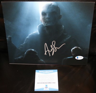 Andy Serkis THE FORCE AWAKENS Snoke Signed 8x10 Photo STAR WARS Beckett ...