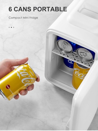 Reemix Mini Fridge, 3.7 Liter/6 Can Portable Cooler and Warmer Personal ...