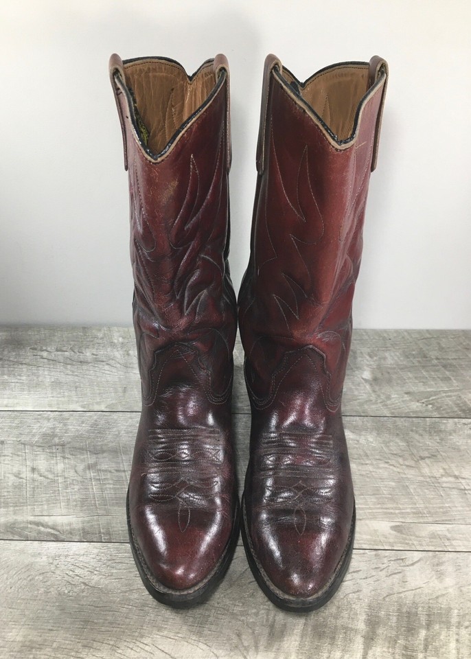 Mens Chippewa Leather Wellington Vintage Western Cowboy Biker Boots ...