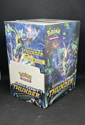 Pokemon Sun & Moon: Lost Thunder Gravity Feed Box w/ 45 Mini Booster ...