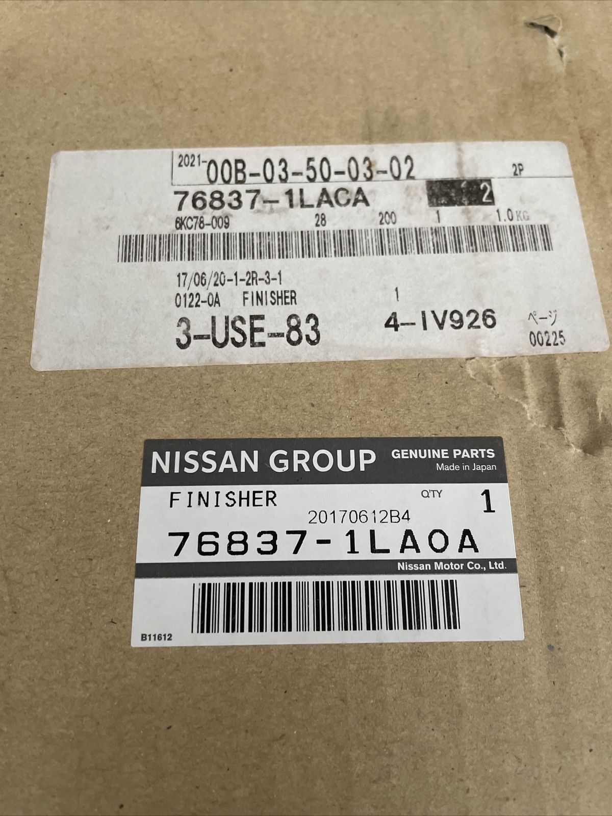 NISSAN FINISHER # 76837-1LA0A FRONT LEFT SIDE OE ORIGINAL | eBay