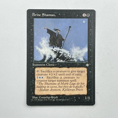 Magic The Gathering MTG Brine Shaman - Ice Age - EX Authentic ...