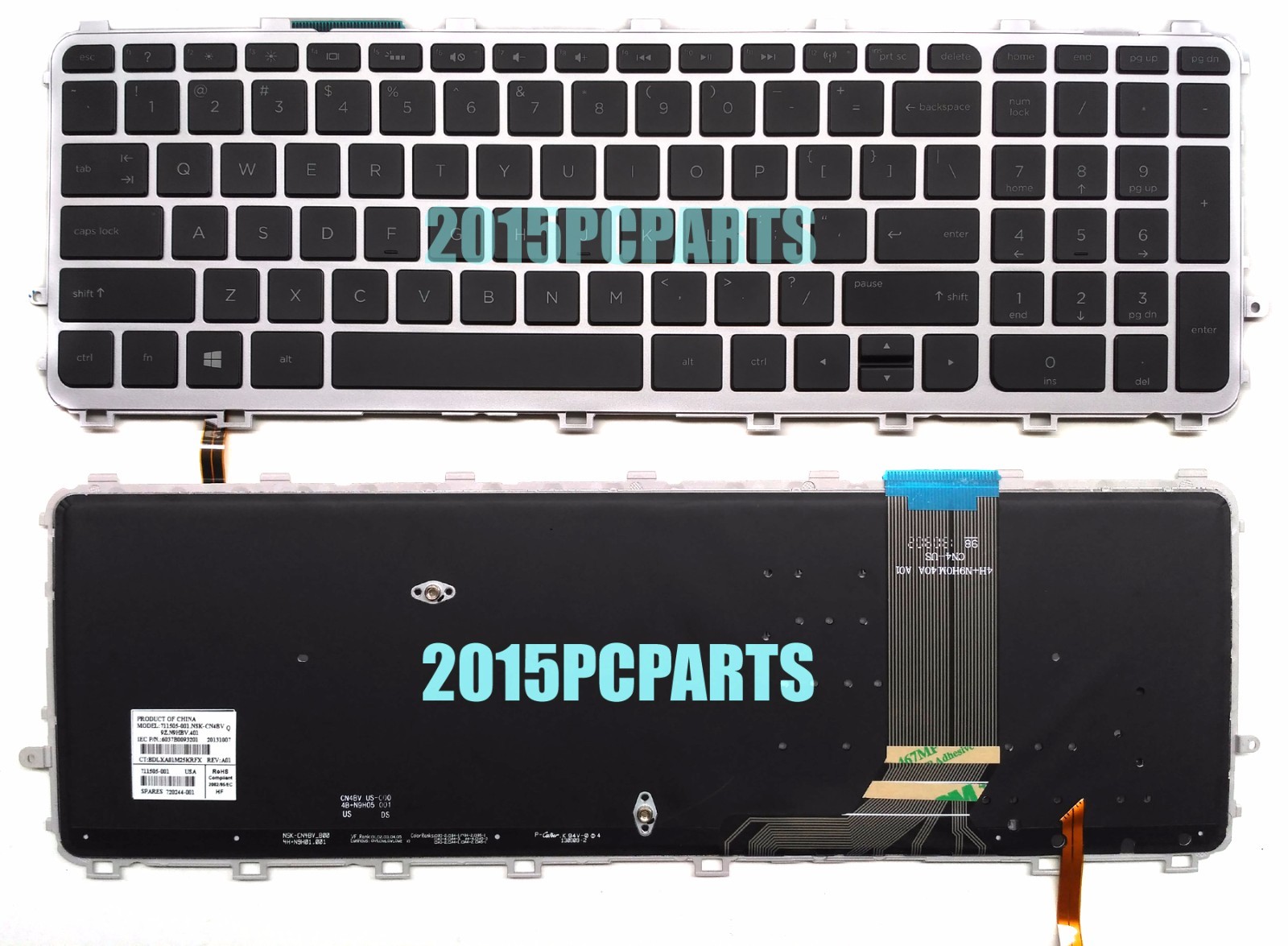 Genuine New HP Envy M6-N015DX M6-N113DX M6-N168CA Keyboard Backlit US ...