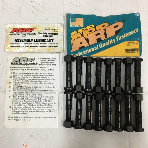 ARP Connecting Rod Bolts 135-6001 Hi-Perf 7/16 Chromoly for BBC Dimple ...