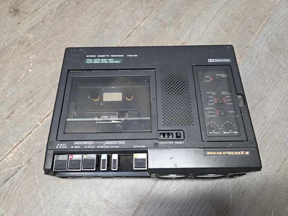 Marantz PMD-420 Portable Stereo Cassette Recorder Untested For Parts Or ...