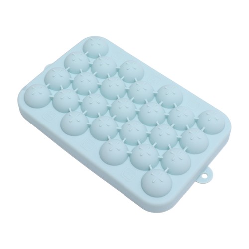 (Blue)25 Grid Ice Cube Tray Easy Release Silicone Ice Maker Mold Mini ...