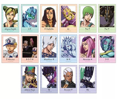 Character Cards - Set of 16 types "JoJo's Bizarre Adventure Stone Ocean ...