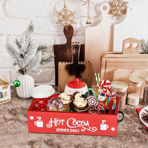 Hot Cocoa Bar Wood Coffee Station Organizer Countertop, Hot Chocolate ...