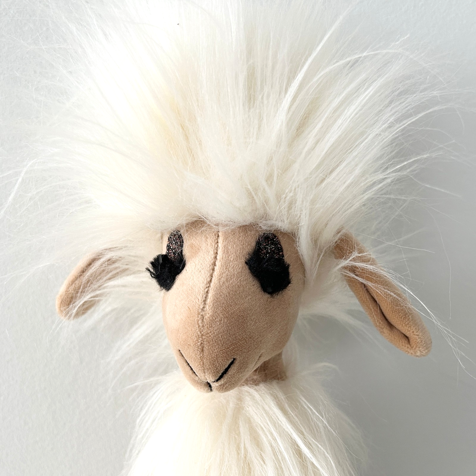 JELLYCAT Swellegant Sophie Sheep Plush 15” Stuffed Animal Toy Silky Fur ...