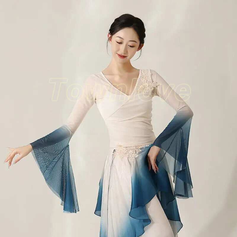 Dancer Performance Women Practice Dance Clothes Dance Pink&green Dress ...