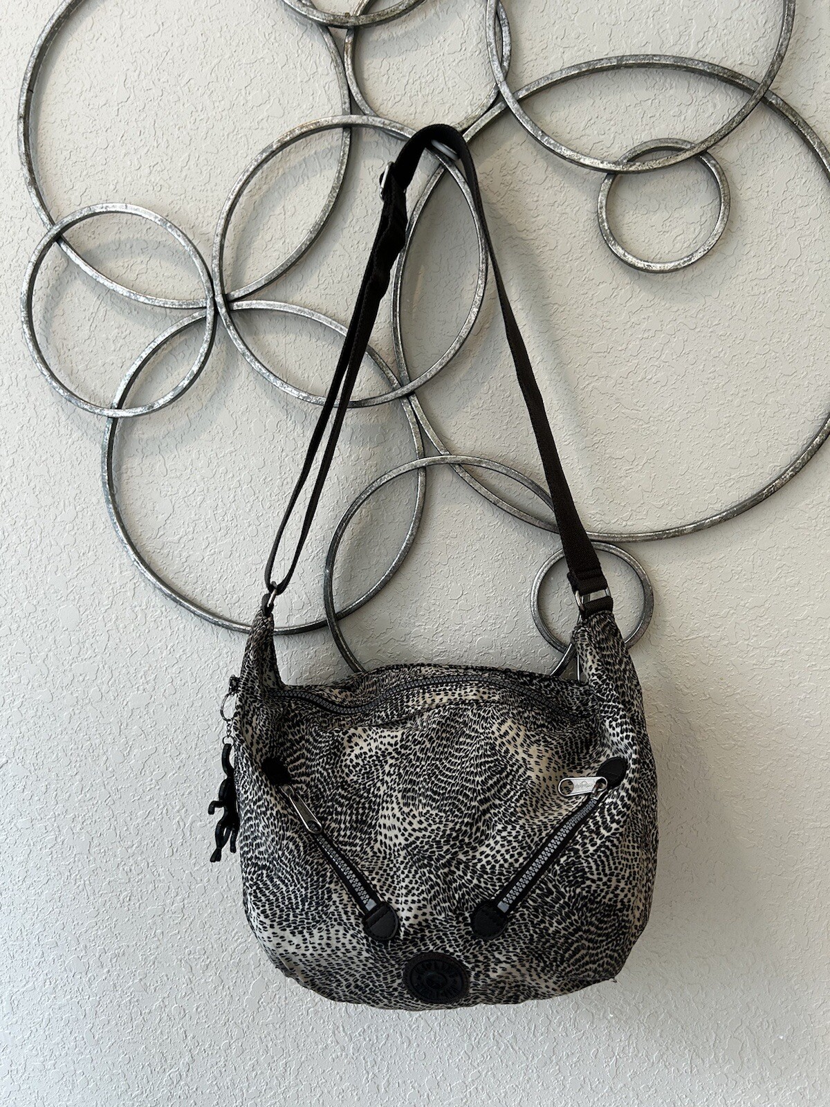 Kipling Morrisey Leopard Print Hobo Crossbody Handbag… - Gem