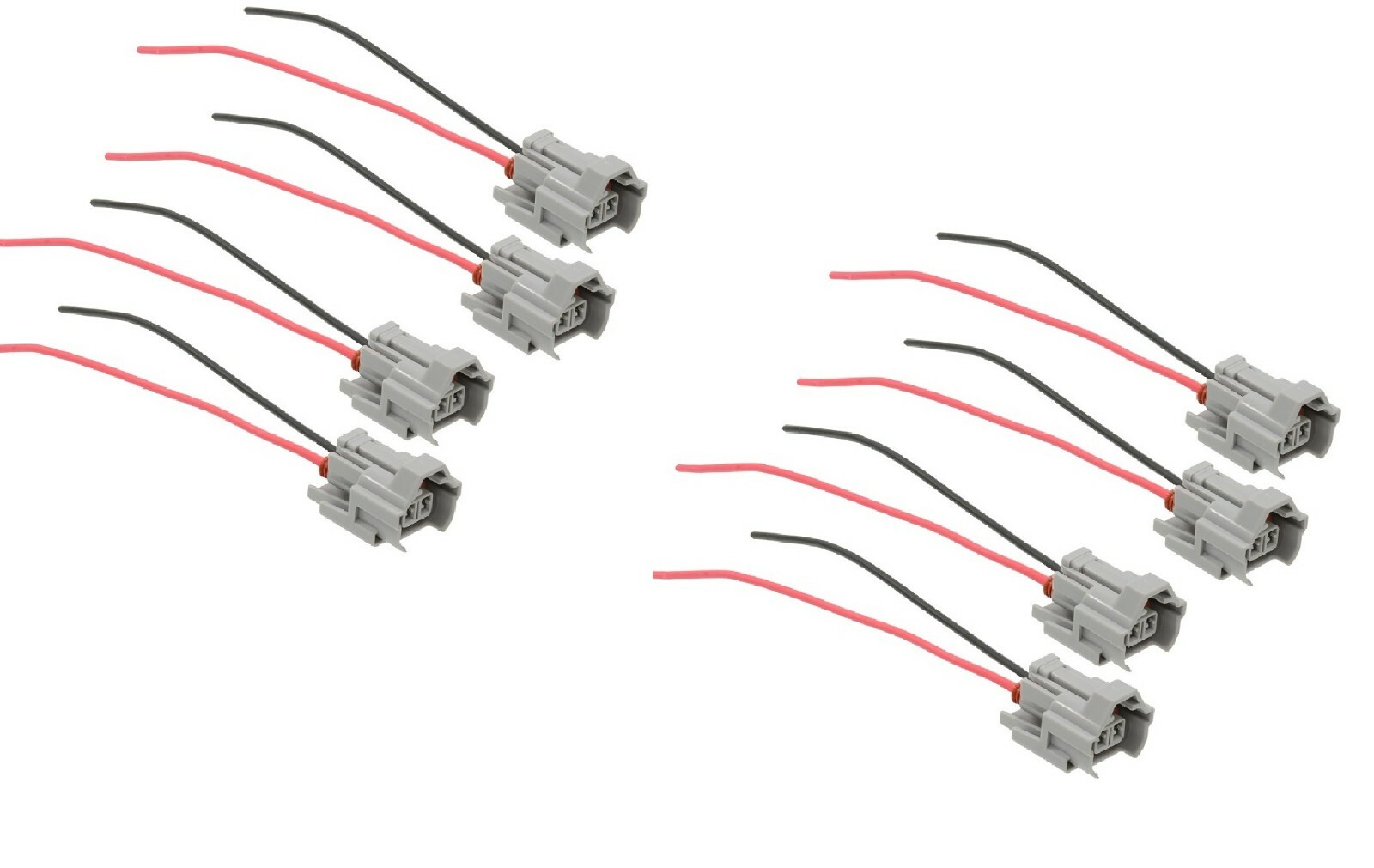 Qty 8 Fuel Injector Connector Pigtails Fits Bosch 210 WRX STI 350z Top ...