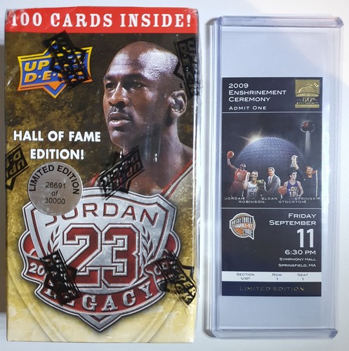 Upper Deck Michael Jordan Legacy Hall of Fame Edition & HOF Ticket ...
