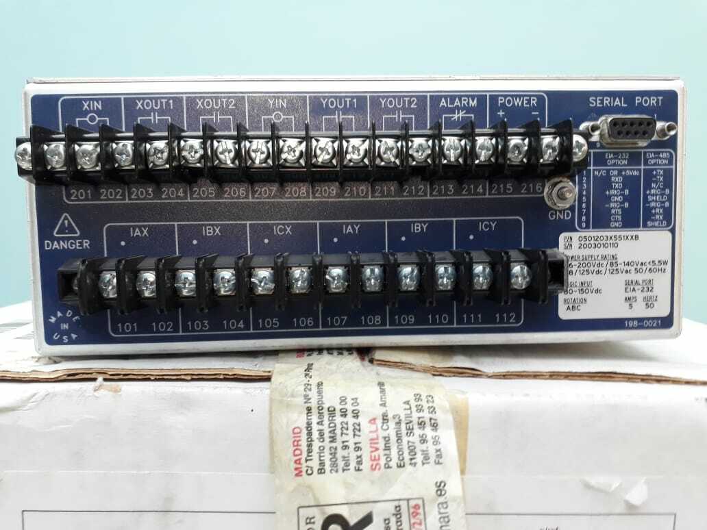 Schweitzer SEL-501-2 Dual Universal Over Current Relay P/N ...