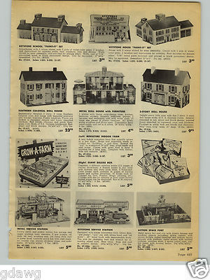 1954 PAPER AD Keystone Doll Houses House Peter Pan Marionette Howdy ...