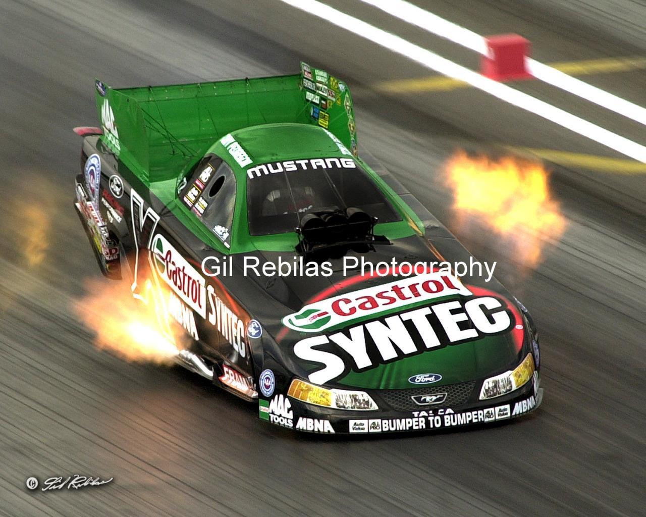 8x10 Color Photo TONY PEDREGON John Force Castrol Mustang Funny Car ...