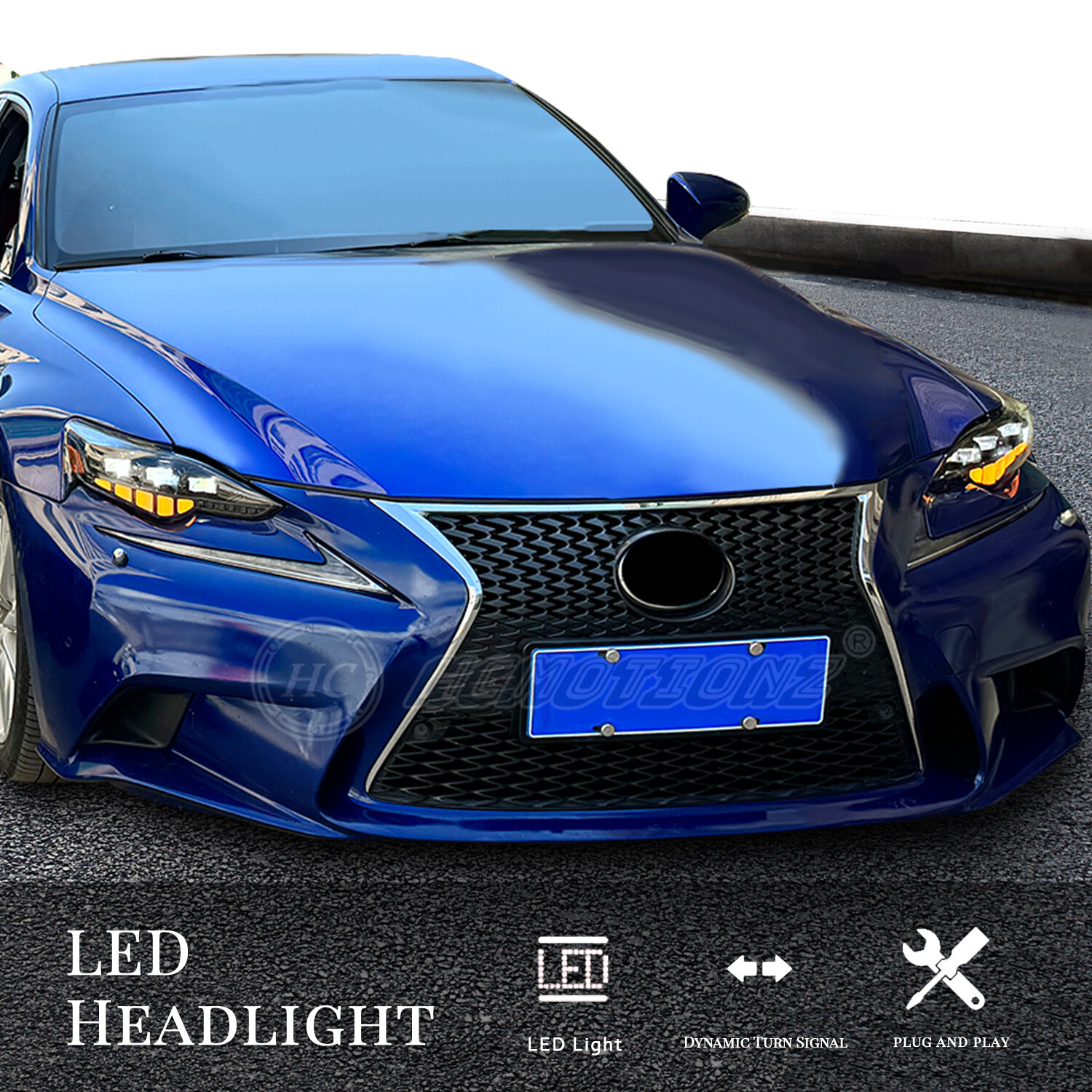 HC LED Headlight For Lexus IS250 IS300h IS350 F 2013-2016 Front Lamps ...