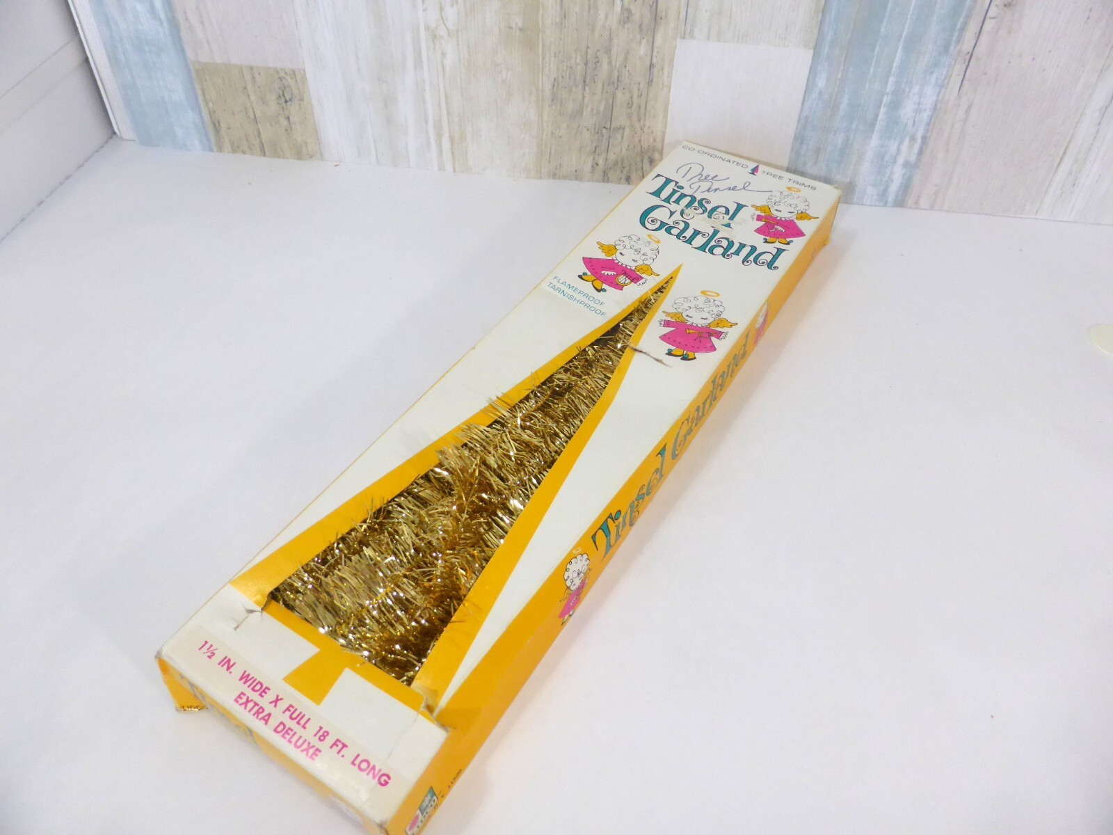 Vintage Lidco Christmas Tree Gold Tinsel Garland 1 1/2" x 18 Feet Long | eBay
