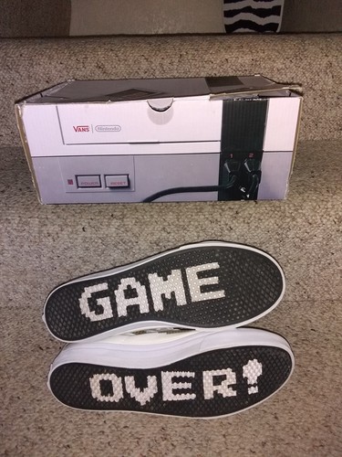 Vans Nintendo Game Over Size Men 8 Woman 9.5 Sk8 Hi Slim Shoes Rare W ...