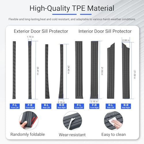 Door Sill Protector Compatible with 2019 Interior+Exterior Door Sill ...