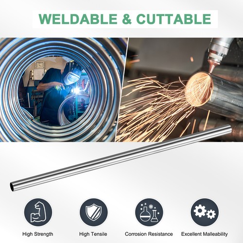 1Pcs 304 Stainless Steel Tube, 12mm OD 0.3mm Wall Thick 300mm l ...