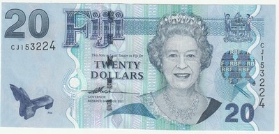 Fiji Islands 20 Dollars Banknote 2007 Uncirculated or Better Pick#112-A ...