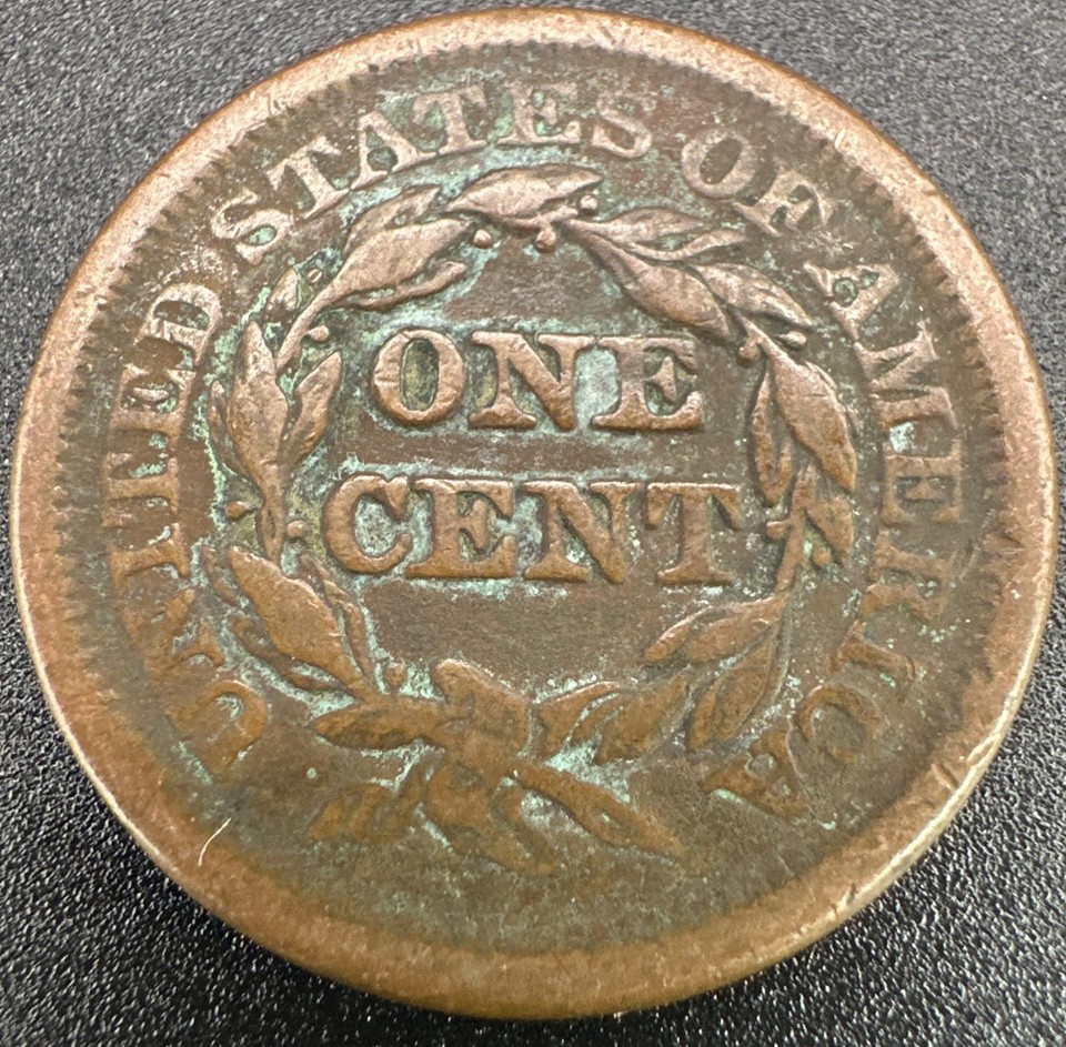 1851 Braided Hair Liberty Head Large Cent Details Coin | eBay
