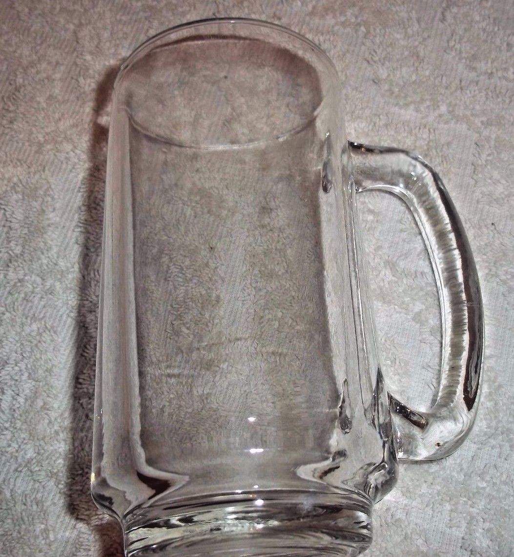 12 oz Beer Mugs Heavy Glass with Handle | eBay