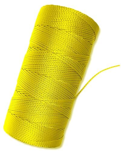 Yellow Mason Line String Line - #18 Braided Nylon 1,000 FT Fluorescent ...