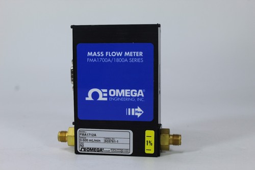 Omega FMA1712A N2 Gas Flow Sensor Mass Flow Meter 0-500 mL/min 1700A ...