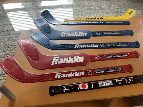 Mixed Lot 7 Franklin ShotZone NHL PHILADELPHIA FLYERS Mini Hockey Stick ...