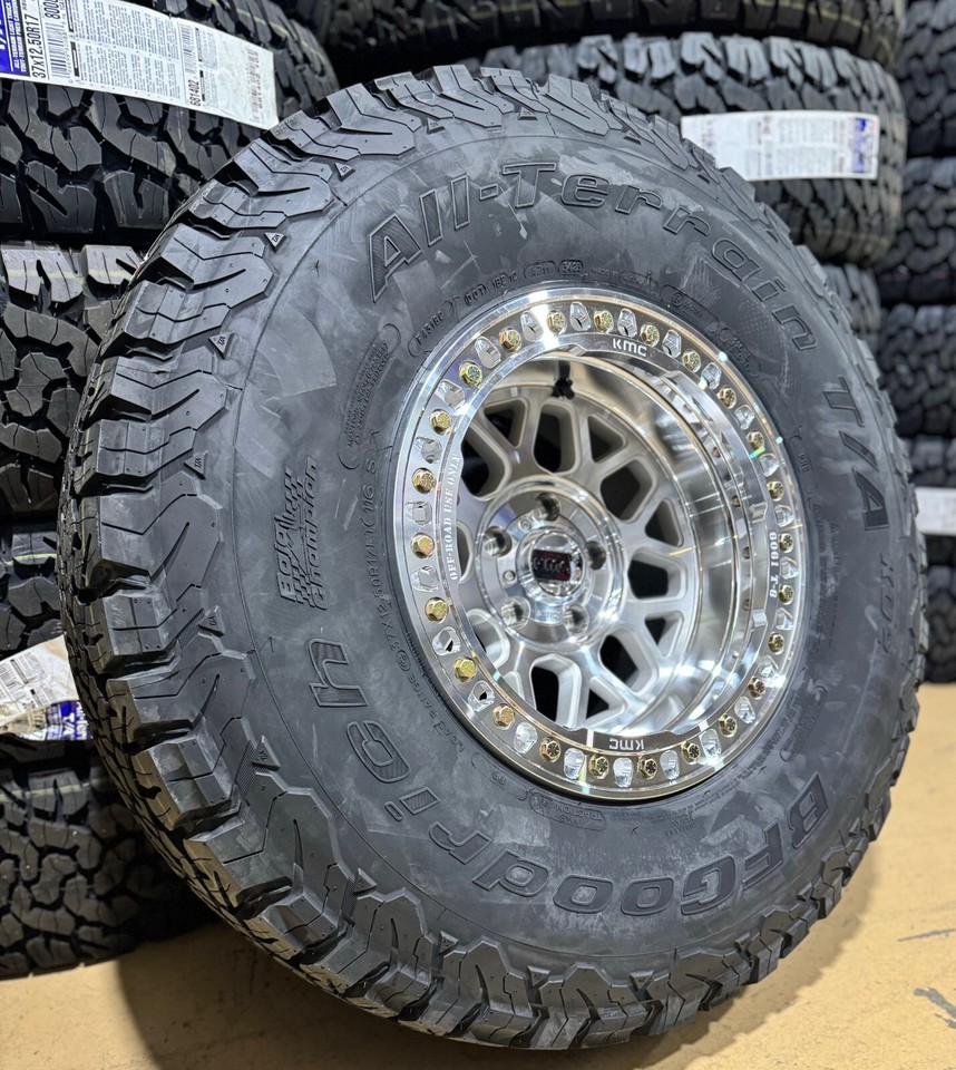 4 17x9 KMC KM235 Crawl Beadlock Wheels 37" BFG KO2 Tires 5x5 Jeep ...