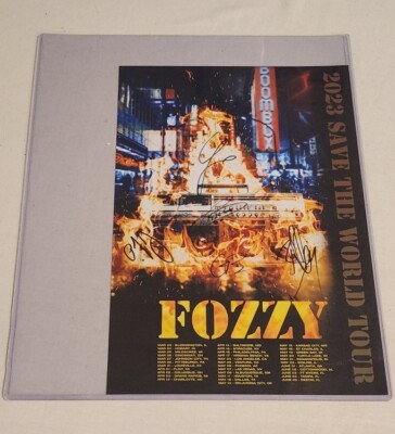 Fozzy Autographed 12x18 Save The World Tour 2023 Poster | eBay