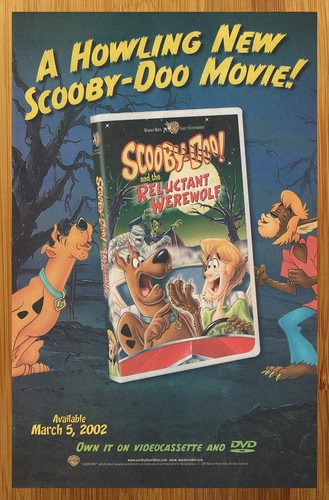 2002 Scooby Doo and the Reluctant Werewolf VHS/DVD Print Ad/Poster ...