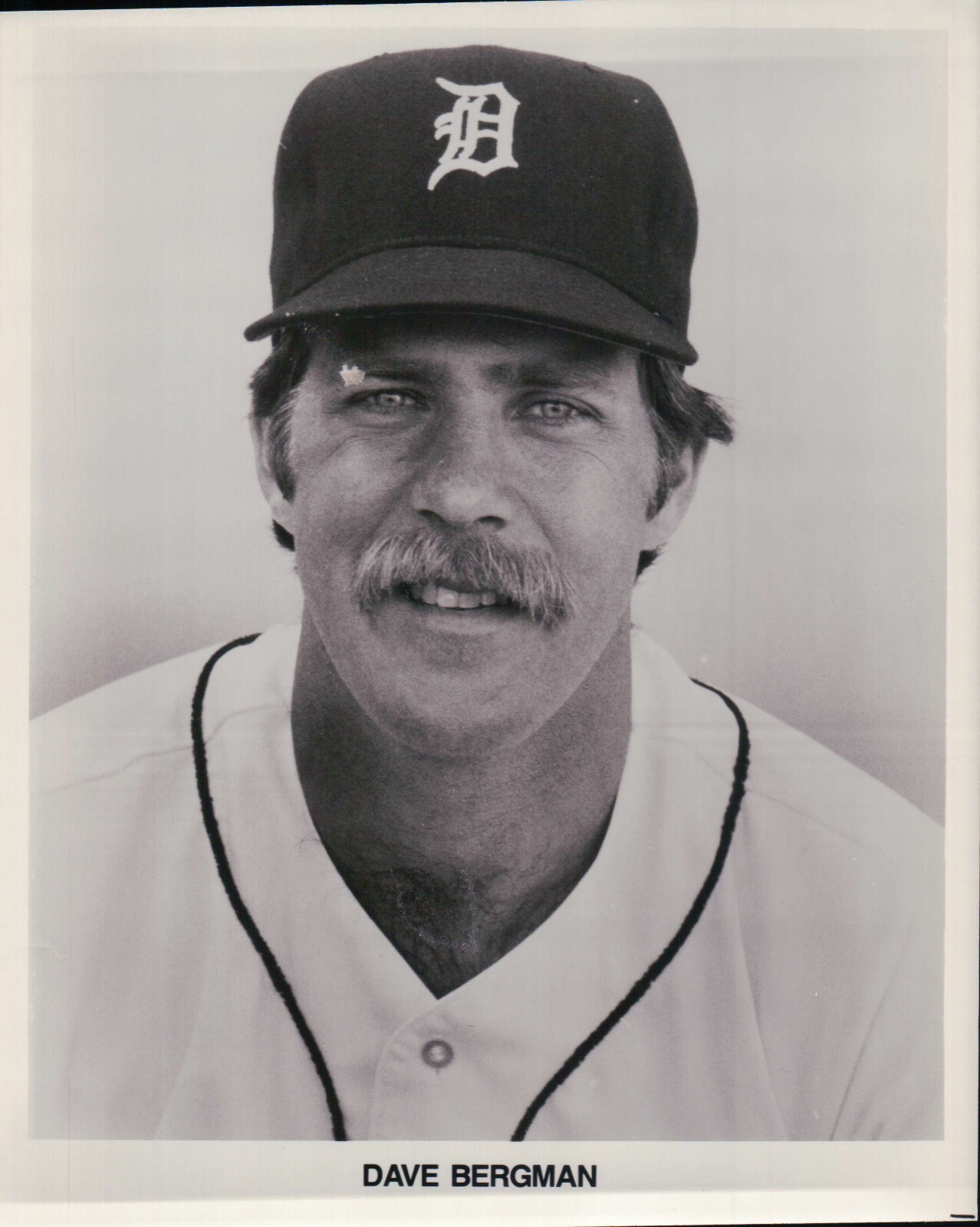 8x10 repro Photo Dave Bergman Detroit baseball first baseman ...