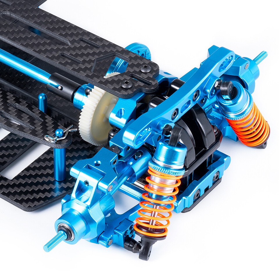 Metal & Carbon Fiber Chassis Frame Body Kit For Tamiya TT02 1/10 RC ...