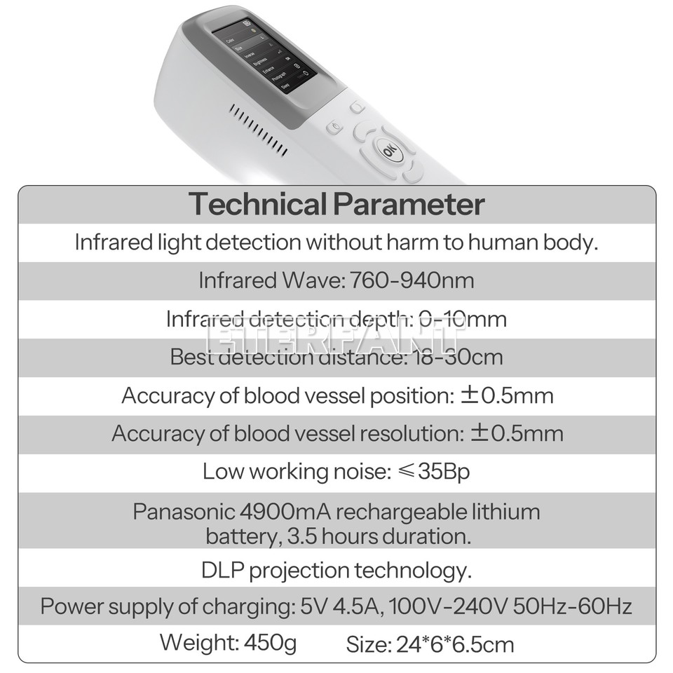 QV-600 Vein Finder Locator Handheld Portable Near-Infrared Blood Vessel ...