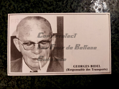 GEORGES BIDEL RESPONSABLE TRANSPORTS FESTIVAL DE CANNES document photo ...