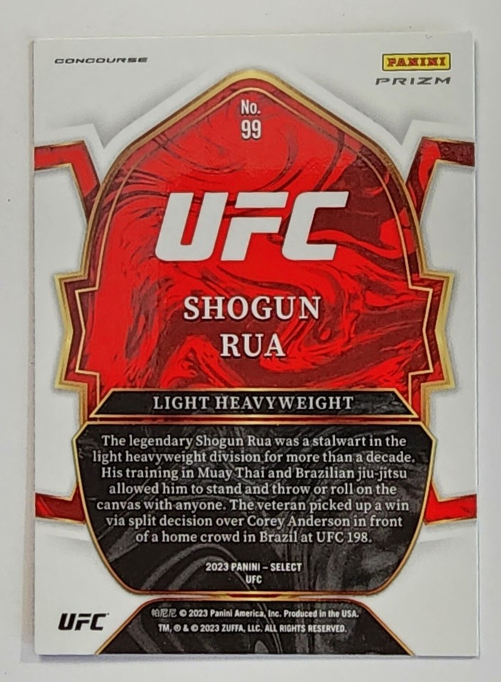 2023 Panini Prizm Silver Shogun Rua Light Heavyweight HOF | eBay