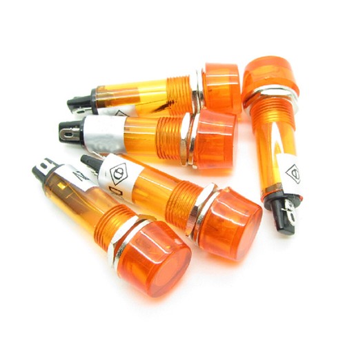 100 x DC24V 10mm Yellow Power Signal Indicator LED Light XD10-3 ...