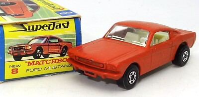 LESNEY MATCHBOX NO. 8 - 1966 FORD MUSTANG - RARE 'BURNT ORANGE' & BOXED ...